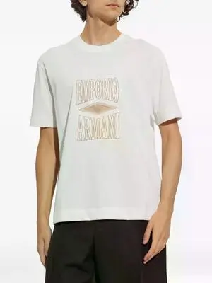Emporio Armani Logo-embroidered T-shirt