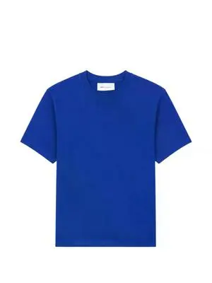 AMI Paris Cotton T-shirt With Embossed De Coeur - Blue
