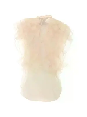 Max Mara Ruffled Silk Shirt - Pink