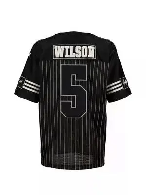 Y3 Pinstripe-print Mesh T-shirt - Black