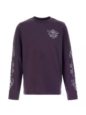 Moncler Logo-print Long-sleeved T-shirt - Purple