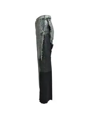 Rick Owens Joris Patchwork Frayed Wide-leg Trousers