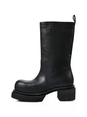 Rick Owens Bogun Leather Biker Boots