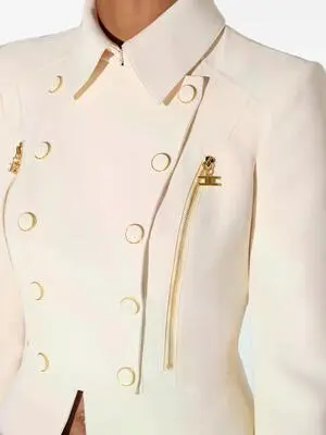 Elisabetta Franchi Jacket In Double Layer Stretch Crêpe Fabric