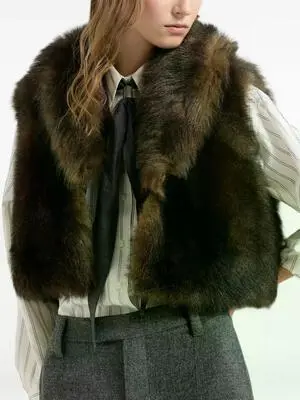 Brunello Cucinelli Soft Shearling Vest - Brown