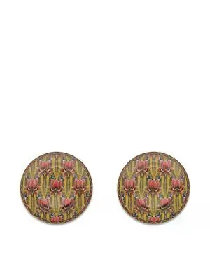 Etro Liberty Floral-motif Plates - Green