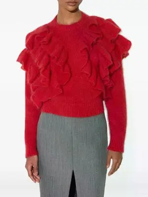 Elisabetta Franchi Knit Pullover With Ruffles
