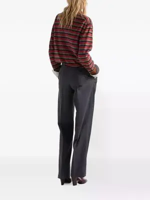 Prada Striped Cashmere Polo Sweater