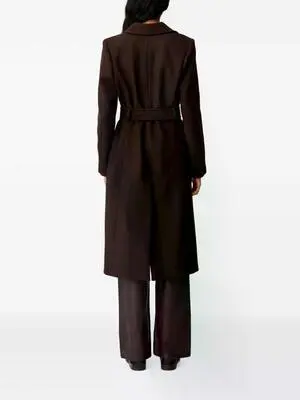 Claudie Pierlot Long Belted Wool Coat