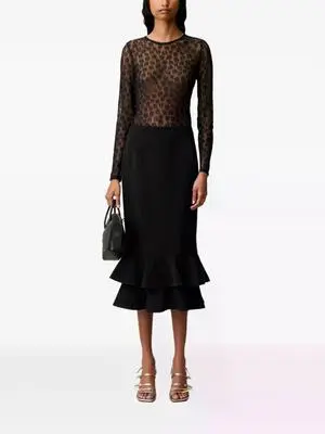 Claudie Pierlot Floral-lace Long-sleeve Top