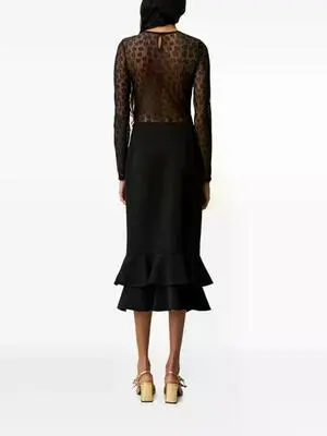 Claudie Pierlot Floral-lace Long-sleeve Top