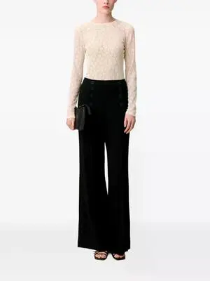 Claudie Pierlot Floral-lace Long-sleeve Top