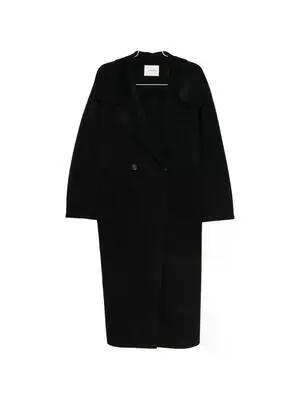 LISA YANG Button-back High-neck Coat - Black