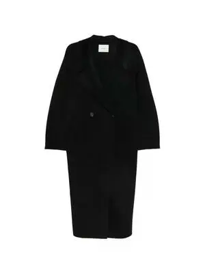 LISA YANG Button-back High-neck Coat - Black