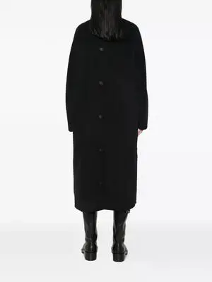 LISA YANG Button-back High-neck Coat - Black