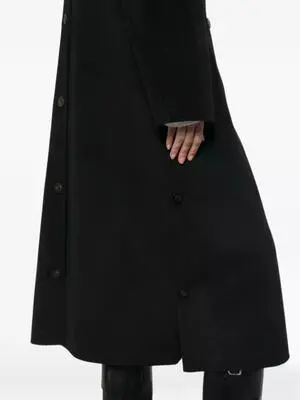 LISA YANG Button-back High-neck Coat - Black