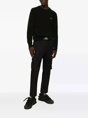 Dolce & Gabbana Wool Round-neck Sweater With Branded Tag