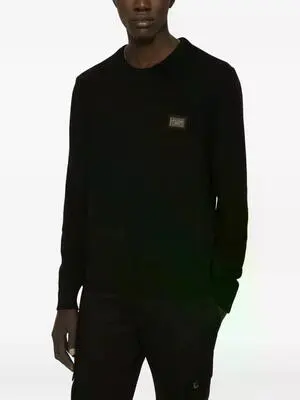 Dolce & Gabbana Wool Round-neck Sweater With Branded Tag