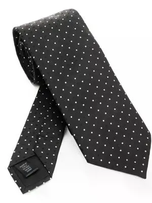 Dolce & Gabbana Polka-dot Silk Tie - Black