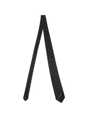 Dolce & Gabbana Polka-dot Silk Neck Tie - Black