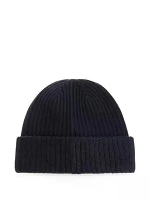 Emporio Armani Logo-embroidered Ribbed Beanie Hat