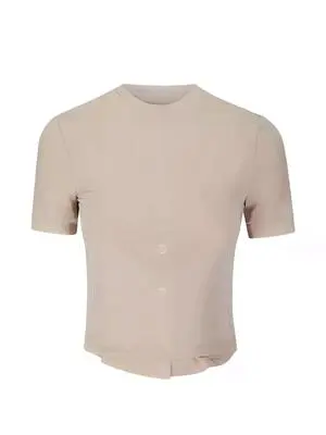 MAISON MARGIELA Button-detail Short-sleeve T-shirt - Neutrals