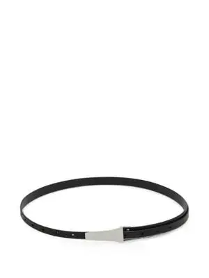 Rick Owens Geometric-buckle Leather Belt - Black