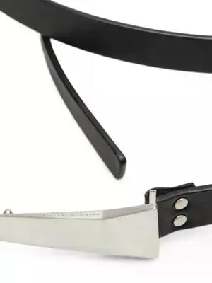 Rick Owens Geometric-buckle Leather Belt