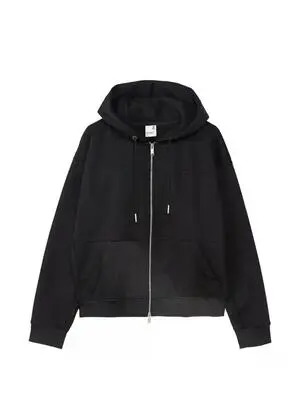 On Zip-up Drawstring Hoodie - Black