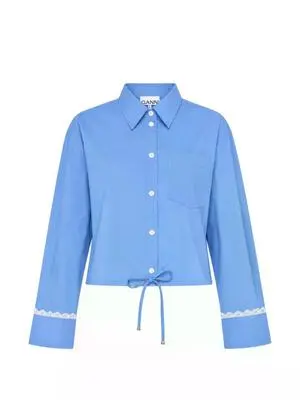 GANNI Shirt In Cotton - Blue