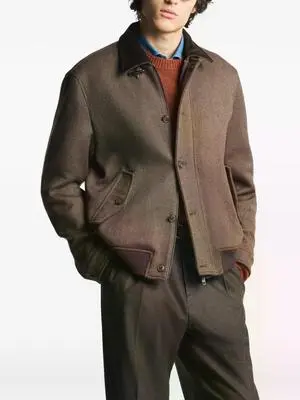 FAY Corduroy-collar Lobster-clasp Bomber Jacket