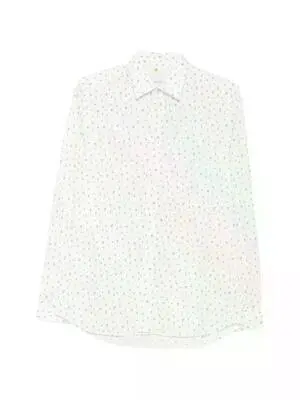 Paul Smith Floral-print Slim-fit Shirt - White