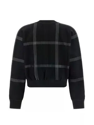 Issey Miyake Crossing Knit Checkered Sweater