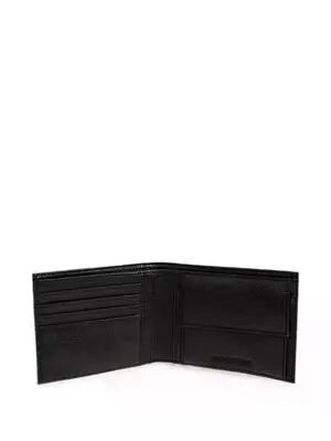 Emporio Armani Logo-plaque Pebbled Leather Wallet