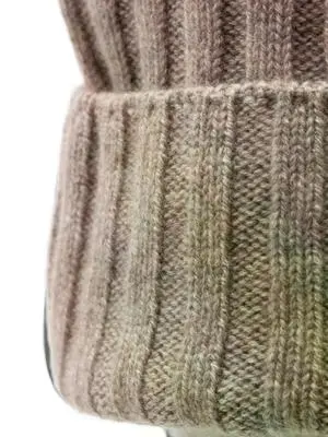 CRUCIANI Ribbed-knit Cashmere Beanie Hat - Neutrals