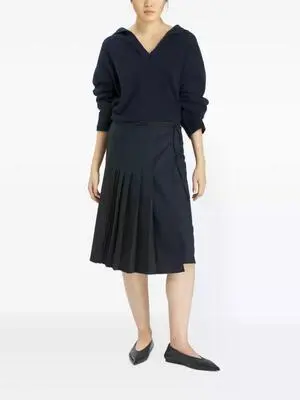 Barena Venezia Telma Pleated Wrap Midi Skirt