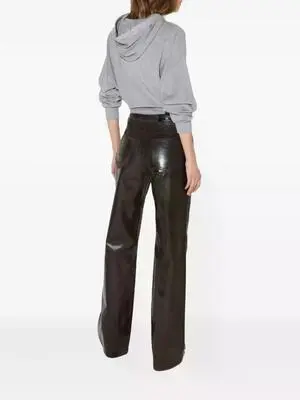 Elisabetta Franchi Loose Jeans With Laminated Effect