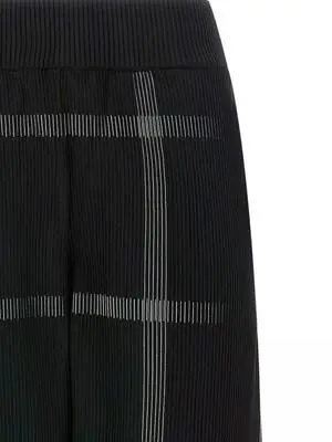 Issey Miyake Crossing Knit Check-pattern Trousers