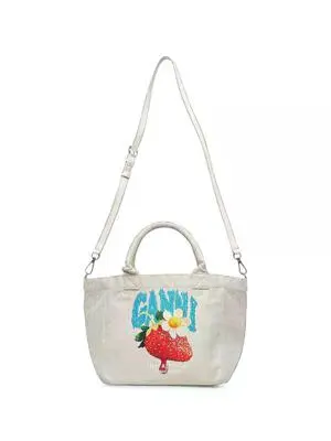 GANNI Small Strawberry Easy Tote Bag - Neutrals