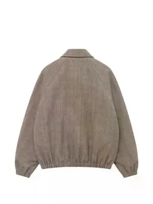 Miu Miu Prince Of Wales Checked Blouson Jacket - Brown
