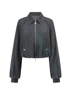 OUDE WAAG Washed Cocoon Cropped Jacket