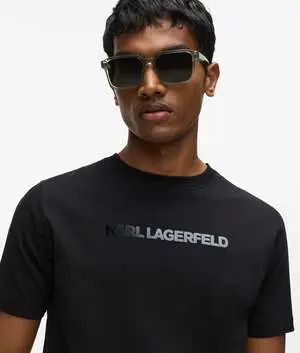Karl Lagerfeld Metal Badge Logo T-shirt