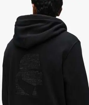 Karl Lagerfeld Bouclé Kameo Zip-up Sweatshirt