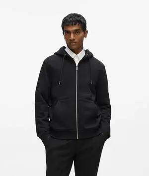Karl Lagerfeld Bouclé Kameo Zip-up Sweatshirt - Black