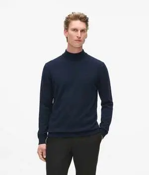 Karl Lagerfeld Wool Turtleneck Sweater - Navy