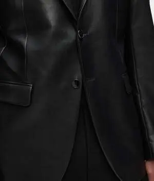 Karl Lagerfeld Slim-fit Faux-leather Jacket