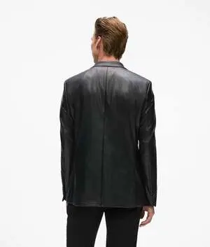 Karl Lagerfeld Slim-fit Faux-leather Jacket