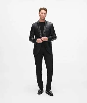 Karl Lagerfeld Slim-fit Faux-leather Jacket