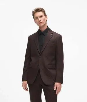 Karl Lagerfeld All-over Monogram Suit Jacket