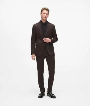 Karl Lagerfeld All-over Monogram Tailored Trousers - Black/brow